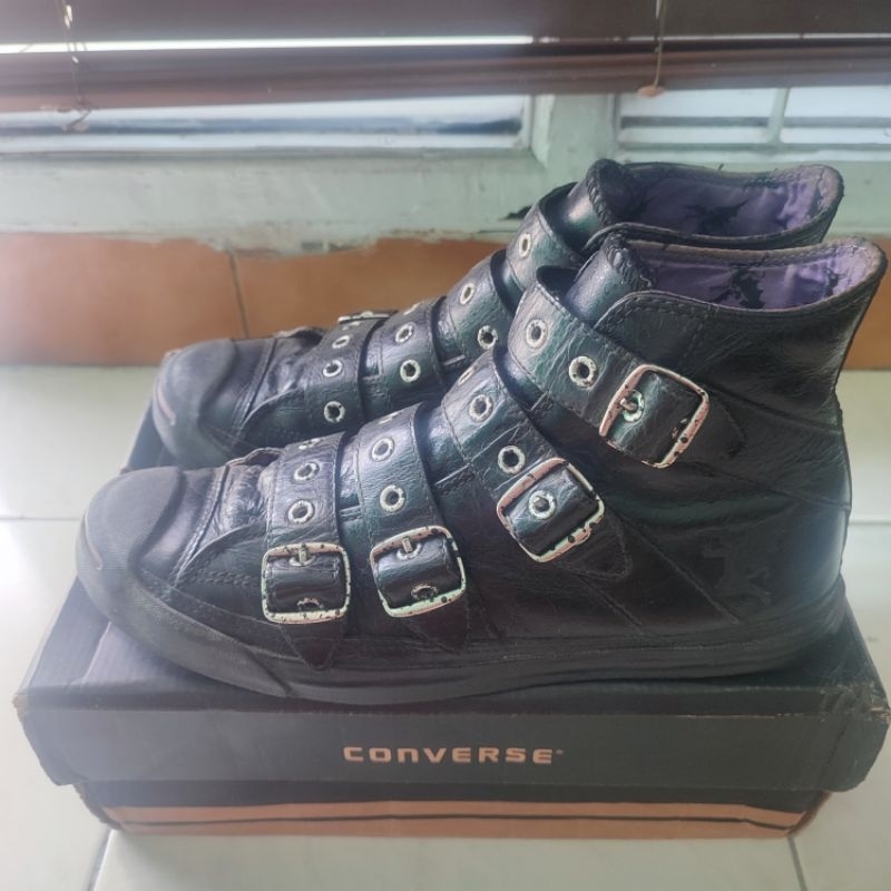 Jual Converse Jack Purcell x Black Sabbath 4V straight jacket leather BNIB New Old Stock Shopee Indonesia