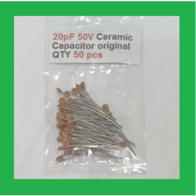 Jual QTY 50 pcs 20pF 50V Ceramic Capacitor original | Shopee Indonesia