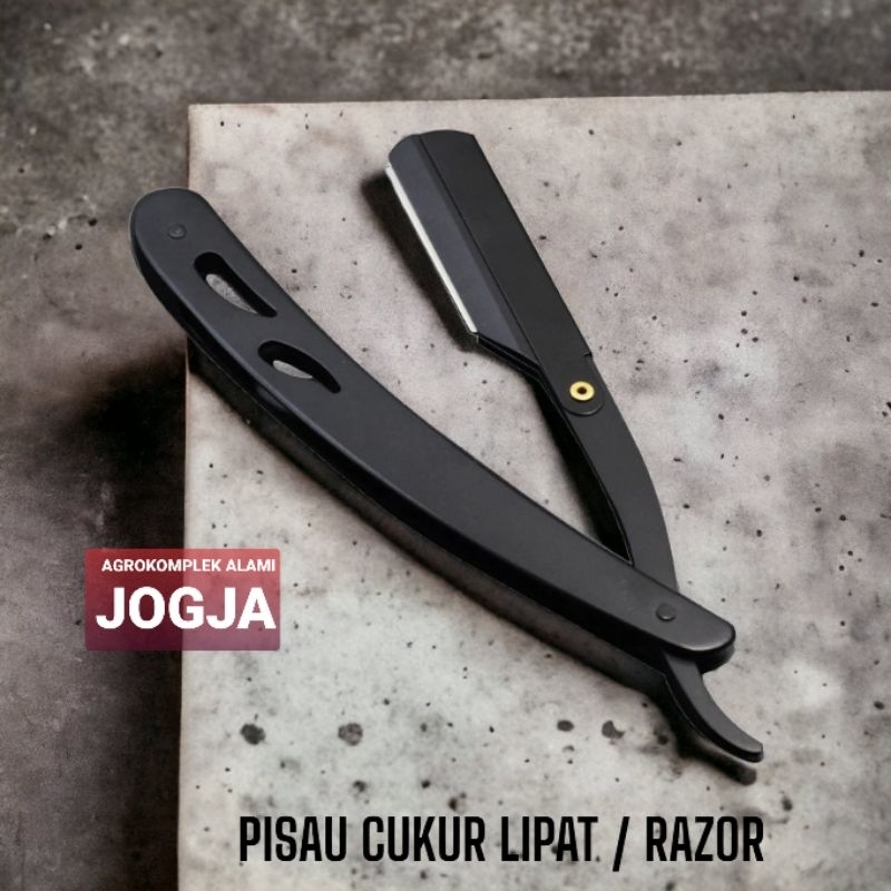 Jual Pisau Cukur Lipat Barber Razor Shaving Knife Gagang Pisau Cukur ...