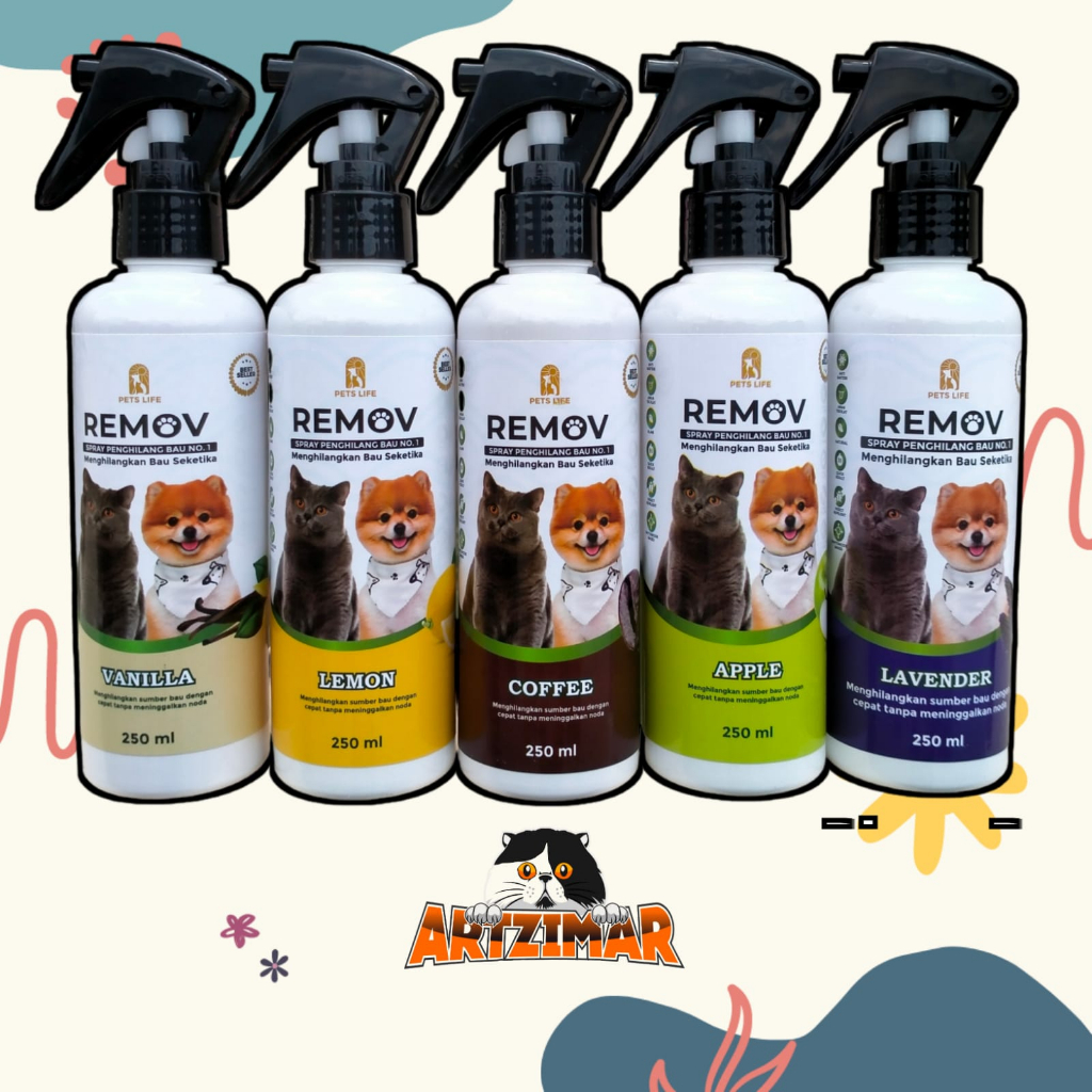 Jual REMOV Spray 250ml Penghilang Bau Kotoran Hewan & Pengharum Ruangan ...