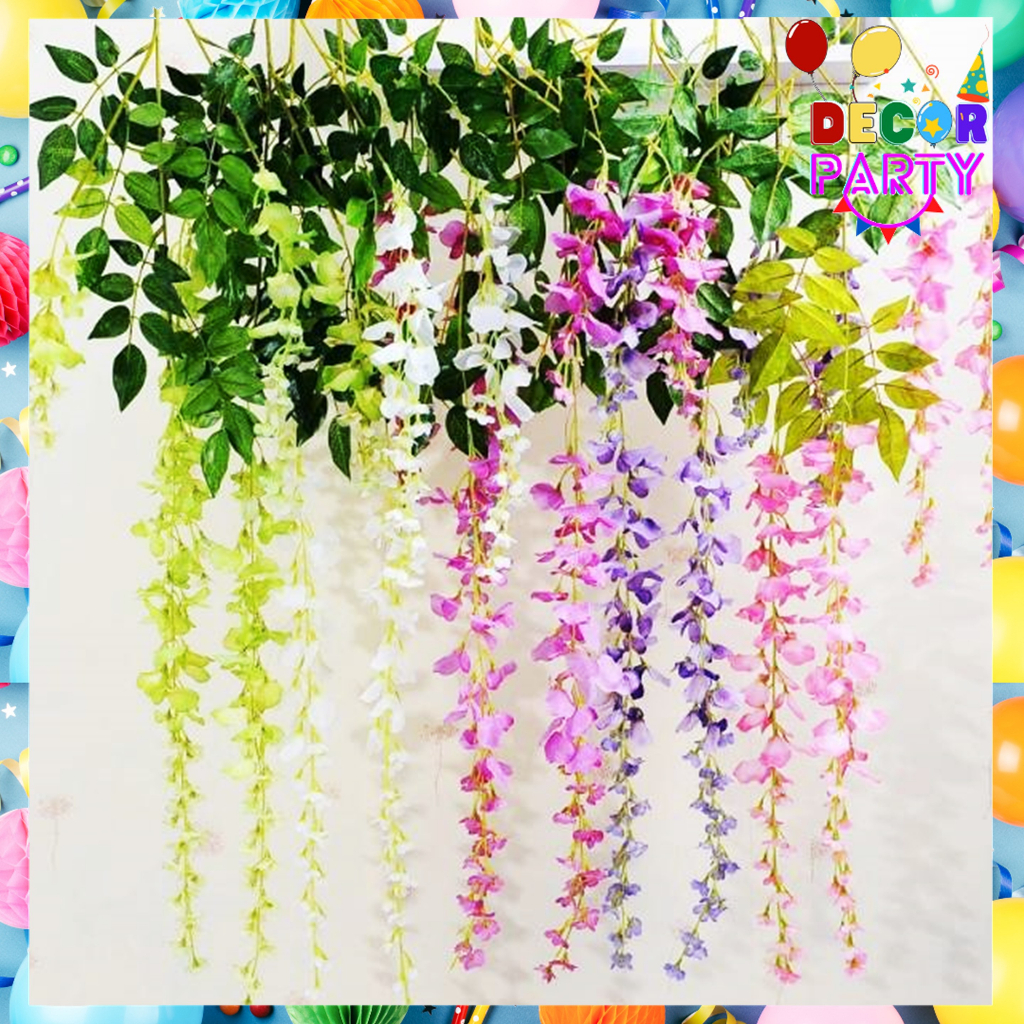 Jual DP Daun Wisteria Plastik Artifisial Daun Hias Kode 54 Dekorasi Backdrop Pesta Daun Wisteria ...