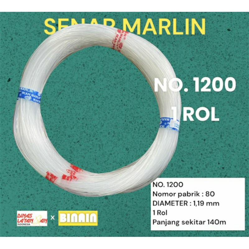 Jual SENAR LAYANGAN GAPANGAN BENING CAP IKAN MARLIN UKURAN 1200 senar ...