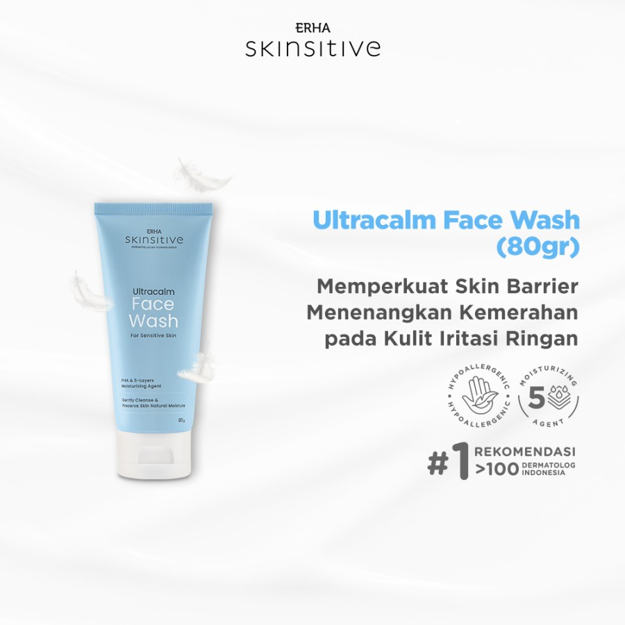 Jual ERHA Skinsitive DF Ultracalm Face Wash 80 g | Shopee Indonesia
