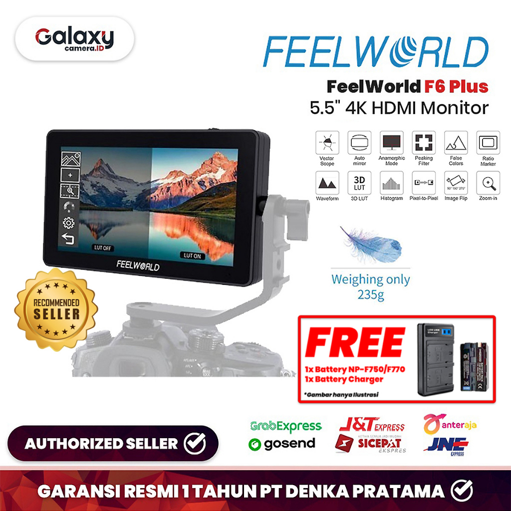 Jual FeelWorld F6 Plus 5.5" 4K HD-MI Monitor | Shopee Indonesia