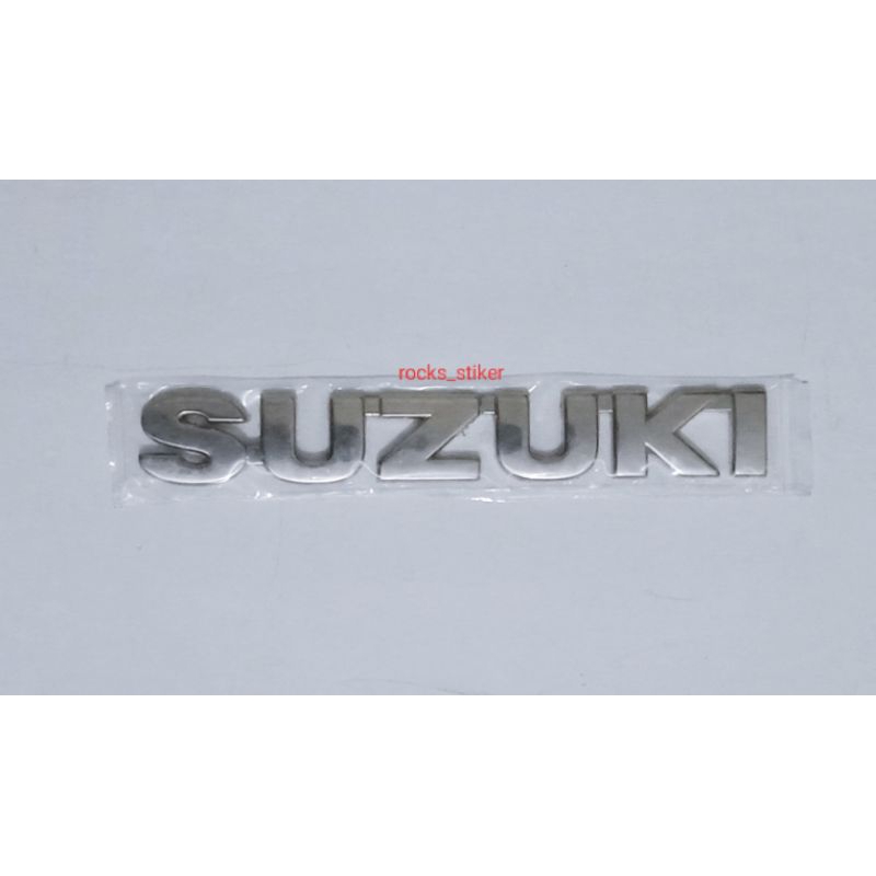 Jual Emblem mobil tulisan suzuki chrome / Emblem Mobil SUZUKI / Emblem Mobil Tulisan SUZUKI ...