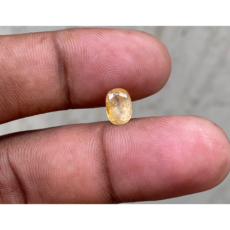 Jual natural yellow sapphire Yakut Ceylon Srilanka batu yellow safir ...