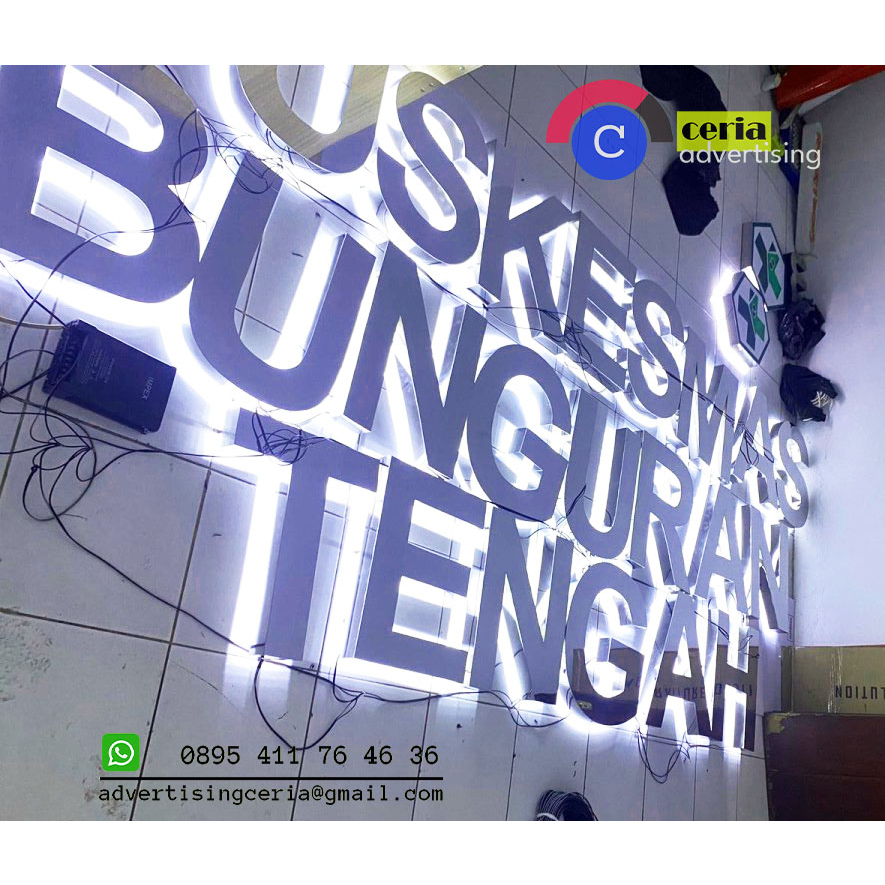 Jual Huruf timbul stainless / Huruf Timbul Galvanis / huruf Timbul ...