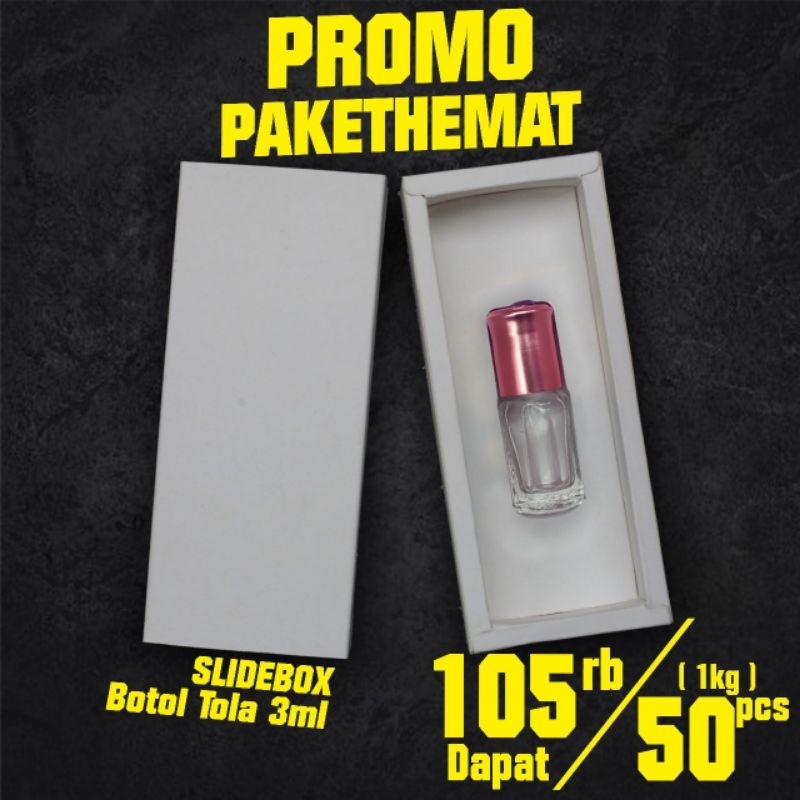 Jual Sliding Box Mini (Paket hemat sekilo isi 50) box botol tola 3ml ...