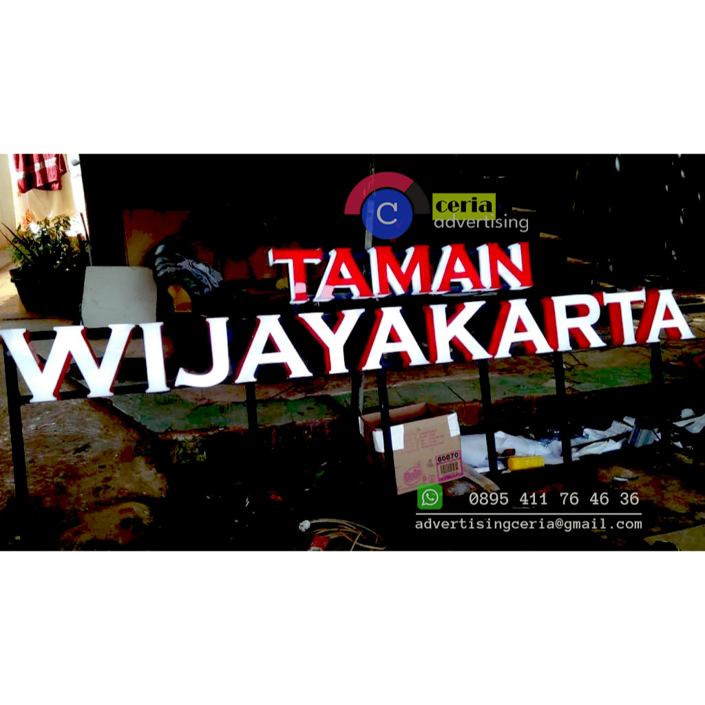 Jual Huruf Timbul / Neon Box / Signage / Nama Toko / Nama Kantor / Nama ...