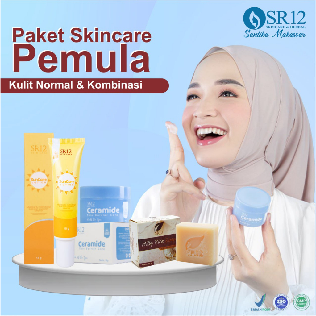 Jual SR12 PAKET PEMULA UNTUK KULIT NORMAL KOMBINASI ( SUNCARE, CERAMIDE ...
