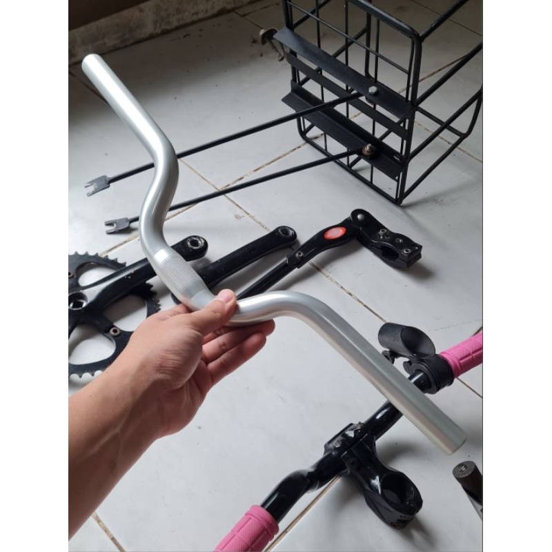 Jual risebar stang sepeda fixie lipat rise bar handle non os standar | Shopee Indonesia