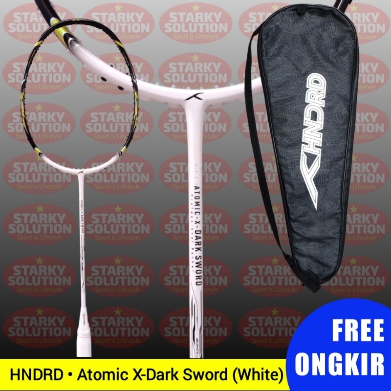Jual HNDRD Raket HUNDRED ATOMIC X DARK SWORD Badminton Original - White ...