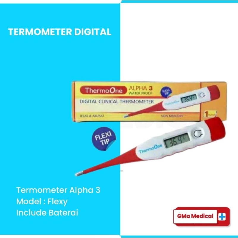 Jual Termometer Digital Alpha 3 Flexy Termo One Onemed Thermometer ...