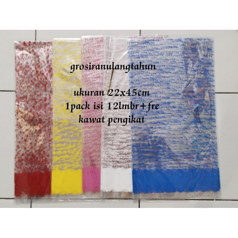Jual Opp Souvenir 22×45cm / Opp Bintang Flower / Plastik Ulang Tahun ...