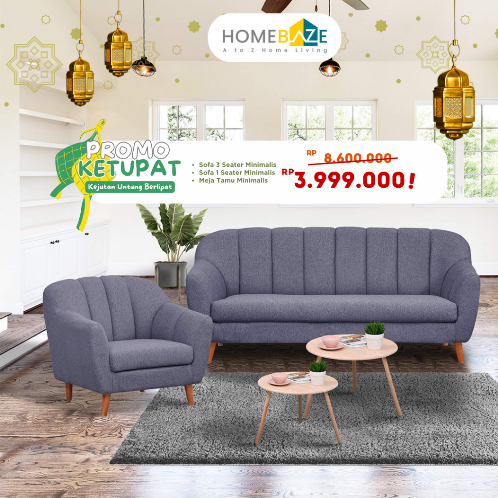 Jual Homebaze - Sofa Retro Minimalis Murah Model Tulip, BONUS COFFEE ...