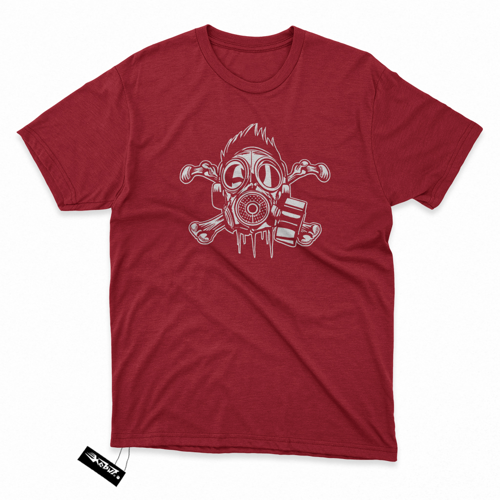 Jual KAOS Cross Bones Gasmask - Kain Katun Tshirt / baju distro Keren ...