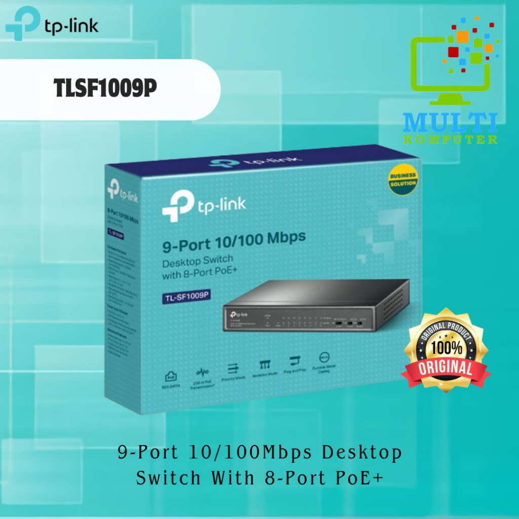 Jual Switch with 8-Port PoE+ TP-LINK TL-SF1009P 9-Port 10/100Mbps Desktop | Shopee Indonesia