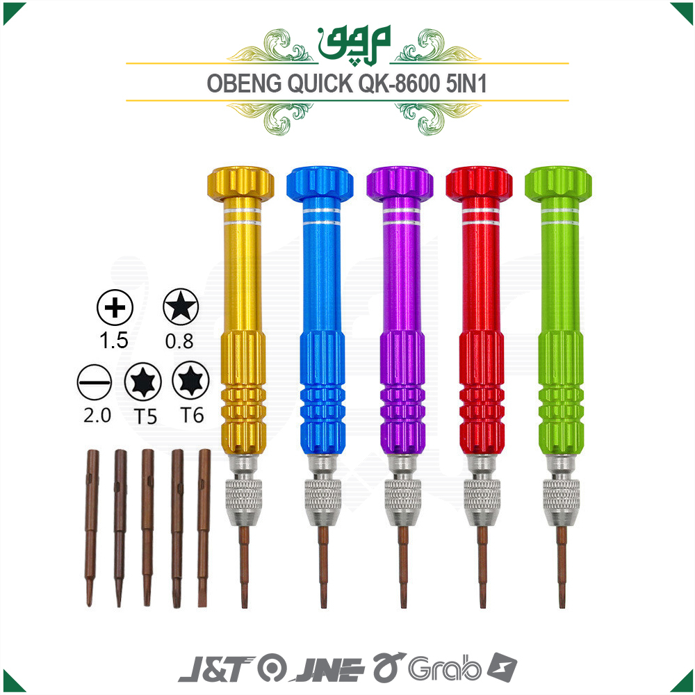 Jual Obeng Quick 5IN1 / Obeng Set Quick 8600 5 IN 1 / Obeng Quick 5 IN ...