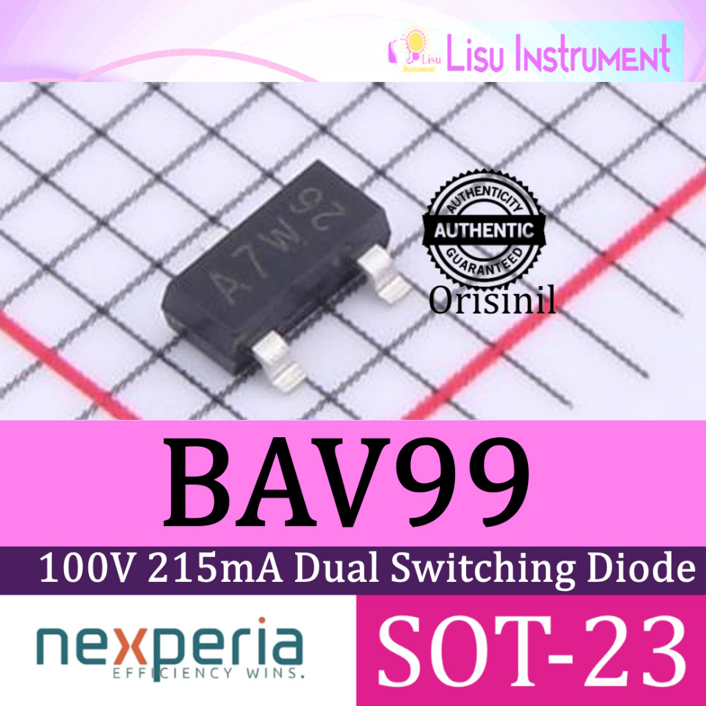 Jual BAV99 High-speed Switching Diode A7 A7w SOT-23 Nexperia Original | Shopee Indonesia