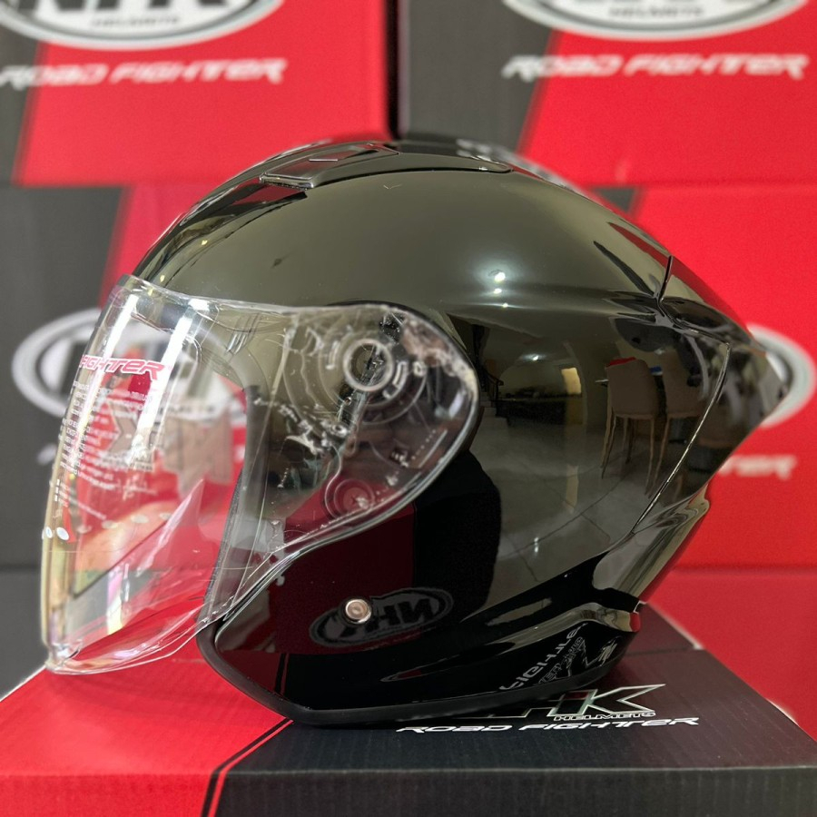 Jual NHK R1 ELITE SOLID BLACK GLOSSY / HITAM KILAT SINGLE VISOR ...
