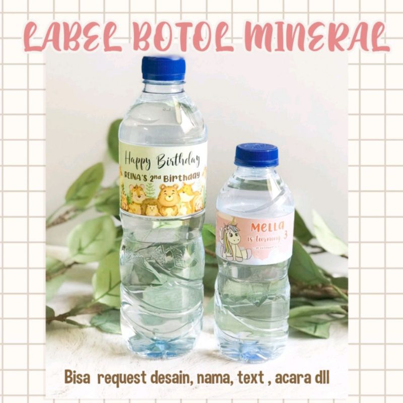 Jual Label Botol minuman ulang tahun 330ml & 600ml | Shopee Indonesia