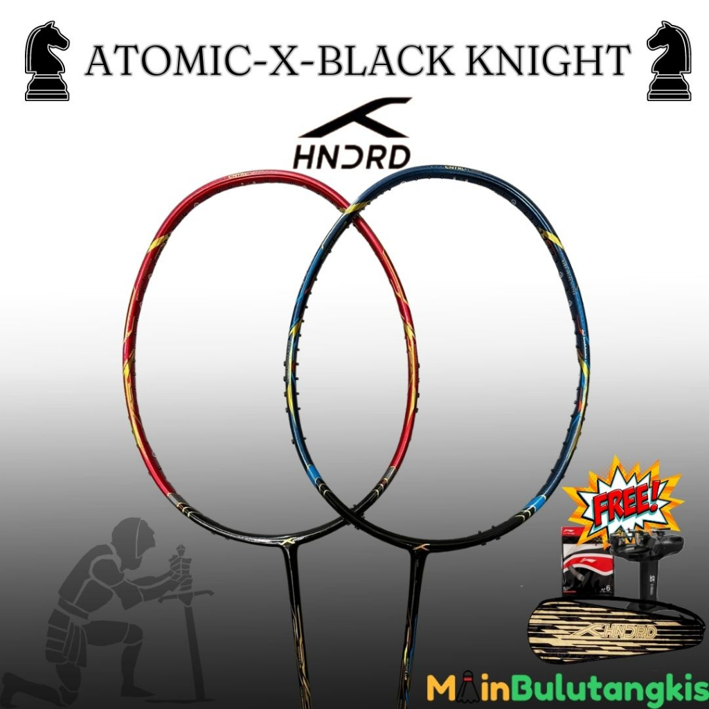 Jual Raket Badminton Hundred Atomic X Black Knight Original 100% | Shopee Indonesia