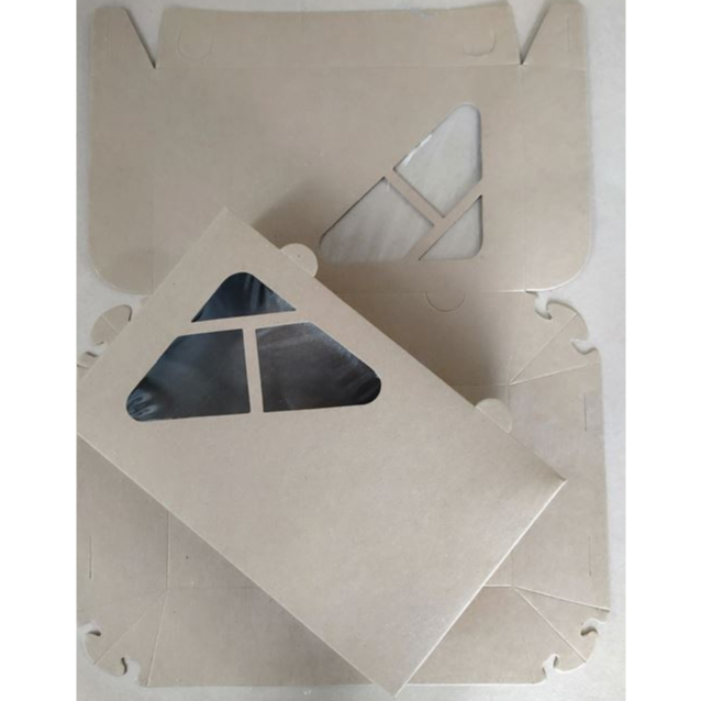 Jual Paper Lunch Box Window size Large Custom Kraft Coklat Kemasan ...