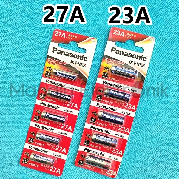 Jual Baterai 27A 23A Panasonic 12V Original Baterai Alarm Remot Mobil ...
