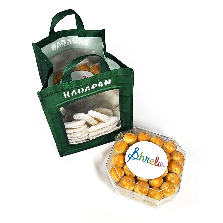 Jual Tas Hampers Kue Lidah Kucing Kastangel Kaleng Kerupuk Hijau Ijo ...