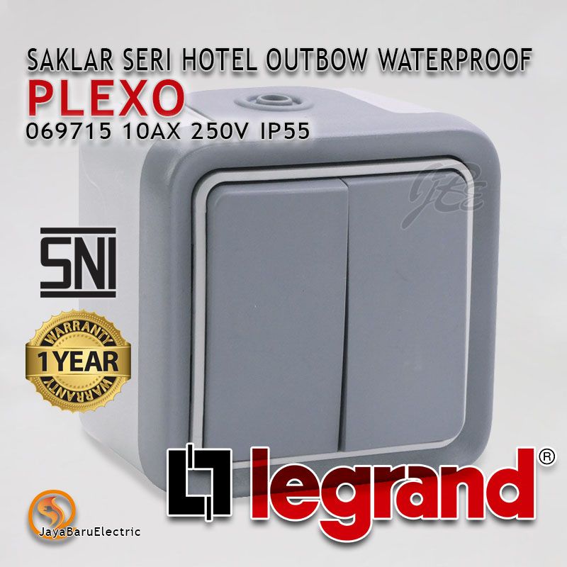 Jual Saklar 2 Gang Seri Hotel LEGRAND PLEXO Outbow Outdoor Waterproof ...