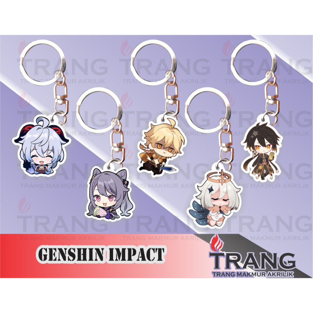 Jual Gantungan Kunci Akrilik Genshin Impact/Acrylic Keychain Genshin Impact | Shopee Indonesia