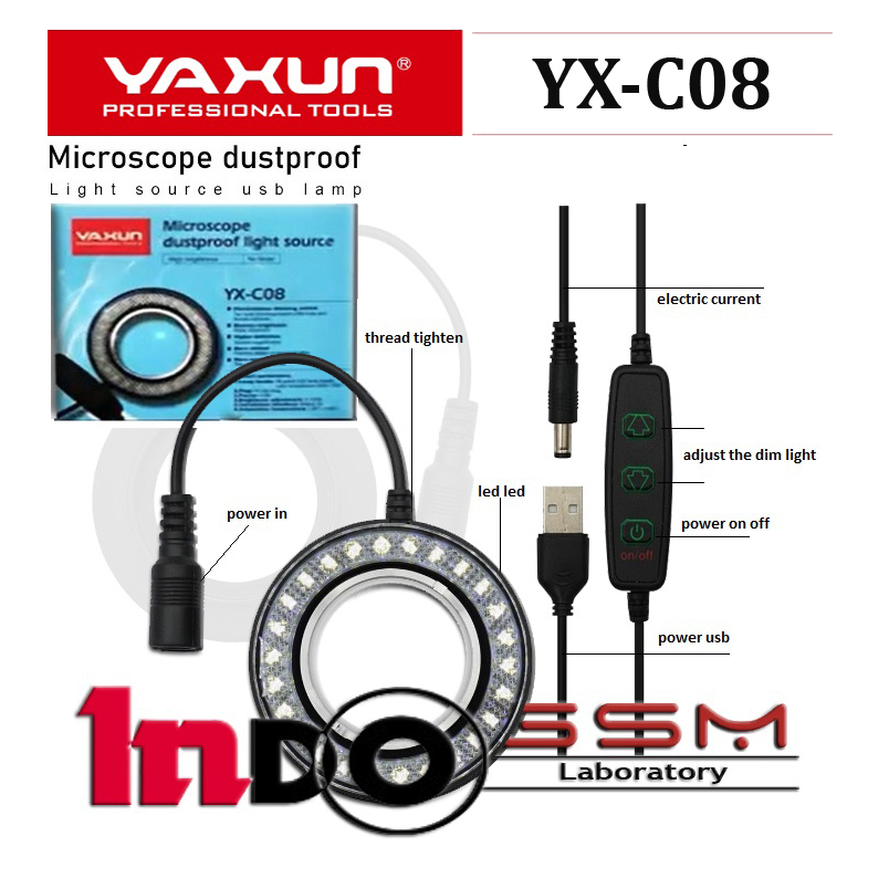 Jual Yaxun YX-C08 Yaxun YXC08 YX-CO8 YXCO8 Lampu LED Microscope USB Lampu Mikroskop USB | Shopee ...