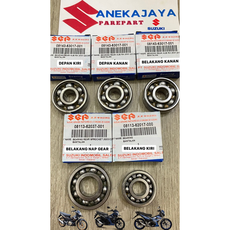 Jual BEARING RODA VELEG VELG KLAHER DEPAN BELAKANG SATRIA FU KARBU ...