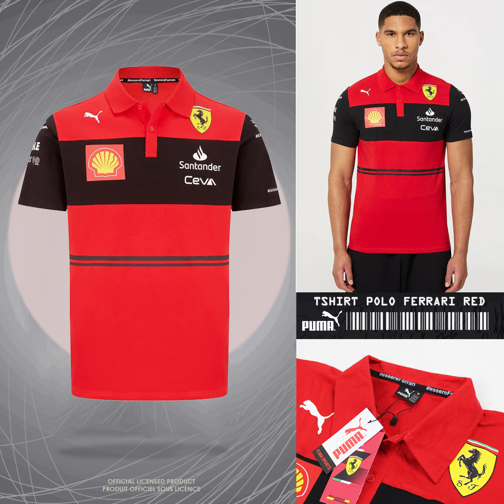 Jual KAOS POLO SHIRT FERRARI RACING TEAM F1 2023 GIALLO KAOS POLO PRIA ...