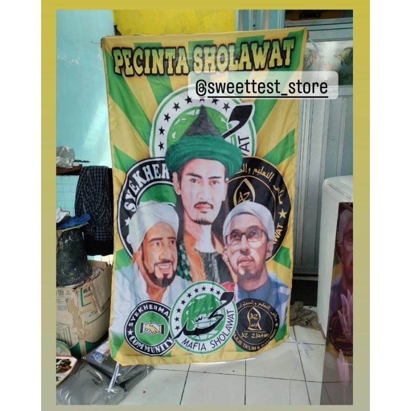 Jual COD + TERMURAH + FREE STICKER, BENDERA SYEKHERMANIA, BENDERA ...