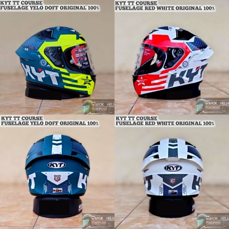 Jual Helm KYT TT COURSE MOTIF TERBARU FUSELAGE ORIGINAL 100% | Shopee ...