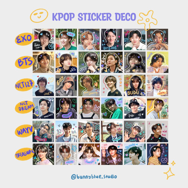 Jual Kpop Boygroup Sticker Deco 35pcs | Shopee Indonesia