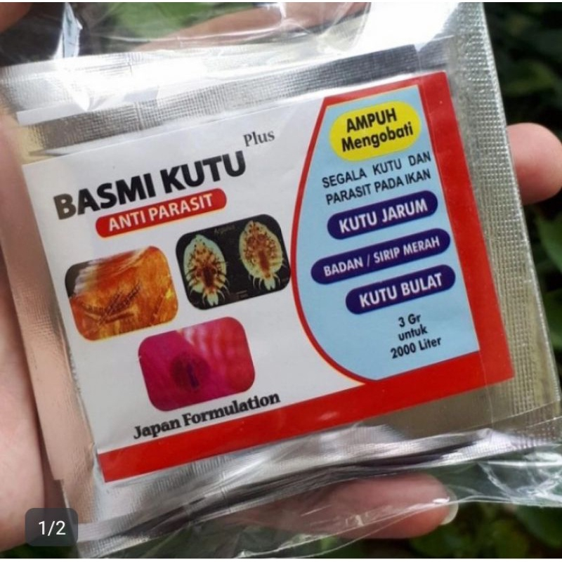 Jual BASMI KUTU PLUS ANTI PARASIT 1 SACHET OBAT IKAN HIAS ANTI KUTU ...