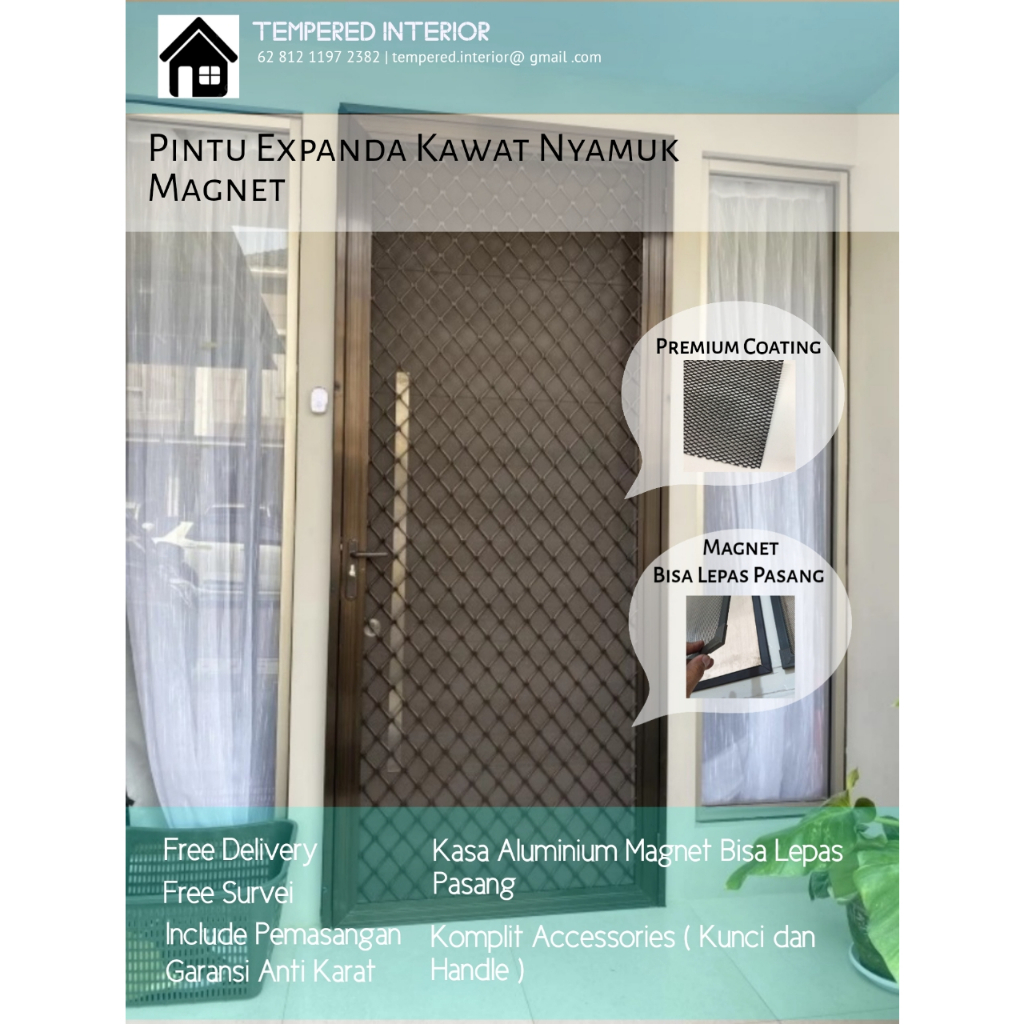 Jual Pintu Expanda Kawat Nyamuk Magnet | Shopee Indonesia