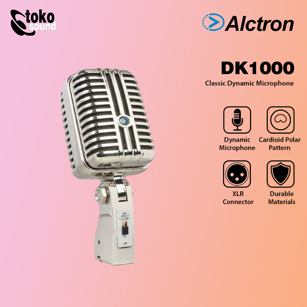 Jual ALCTRON DK1000 DK-1000 Classic Dynamic Microphone | Shopee Indonesia