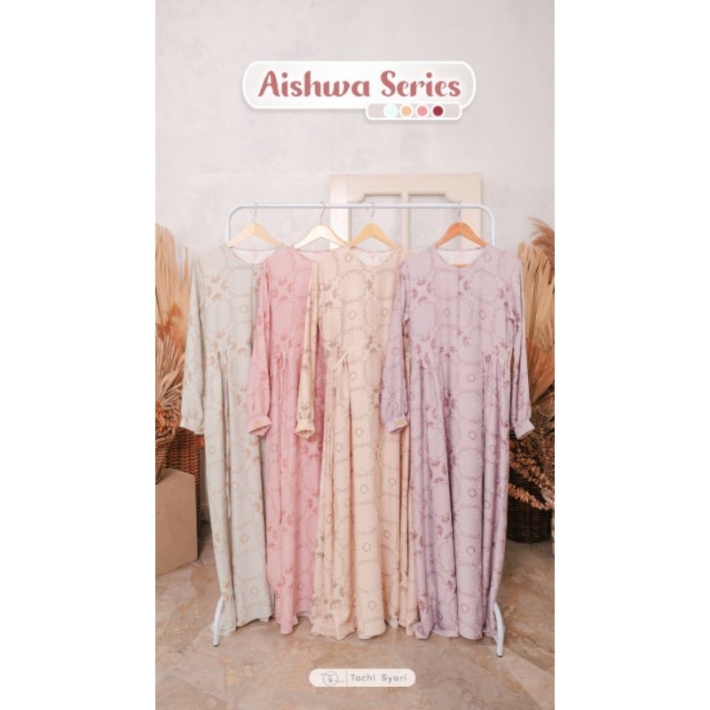 Jual Aishwa Series Gamis Outer Cantik by Tachi Syari | Shopee Indonesia