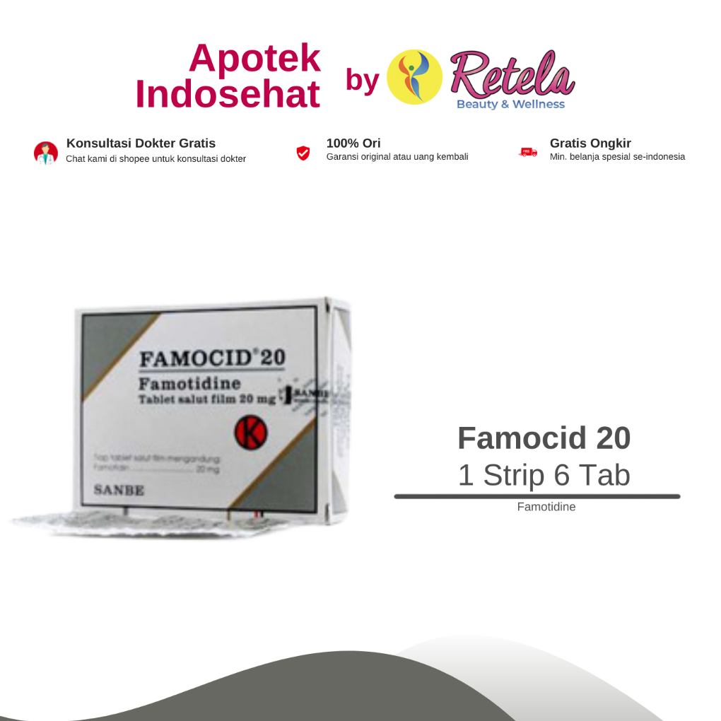 Jual FAMOCID 20MG 1 STRIP ISI 6 TABLET | Shopee Indonesia