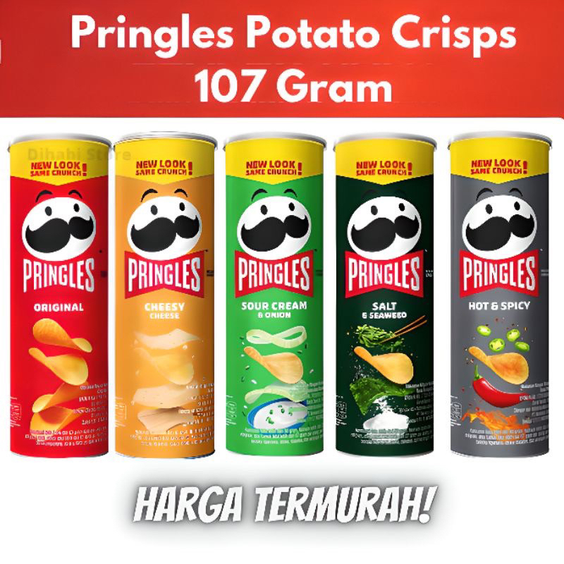 Jual Pringles Potato Chips 107gram Keripik kentang Pringles | Shopee ...