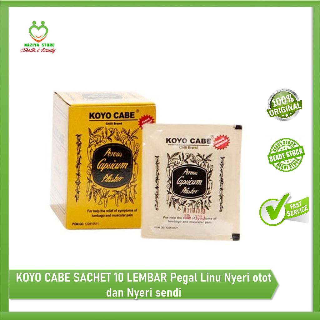 Jual KOYO CABE SACHET 10 LEMBAR Pegal Linu/Masuk Angin/Nyeri Otot/Nyeri ...
