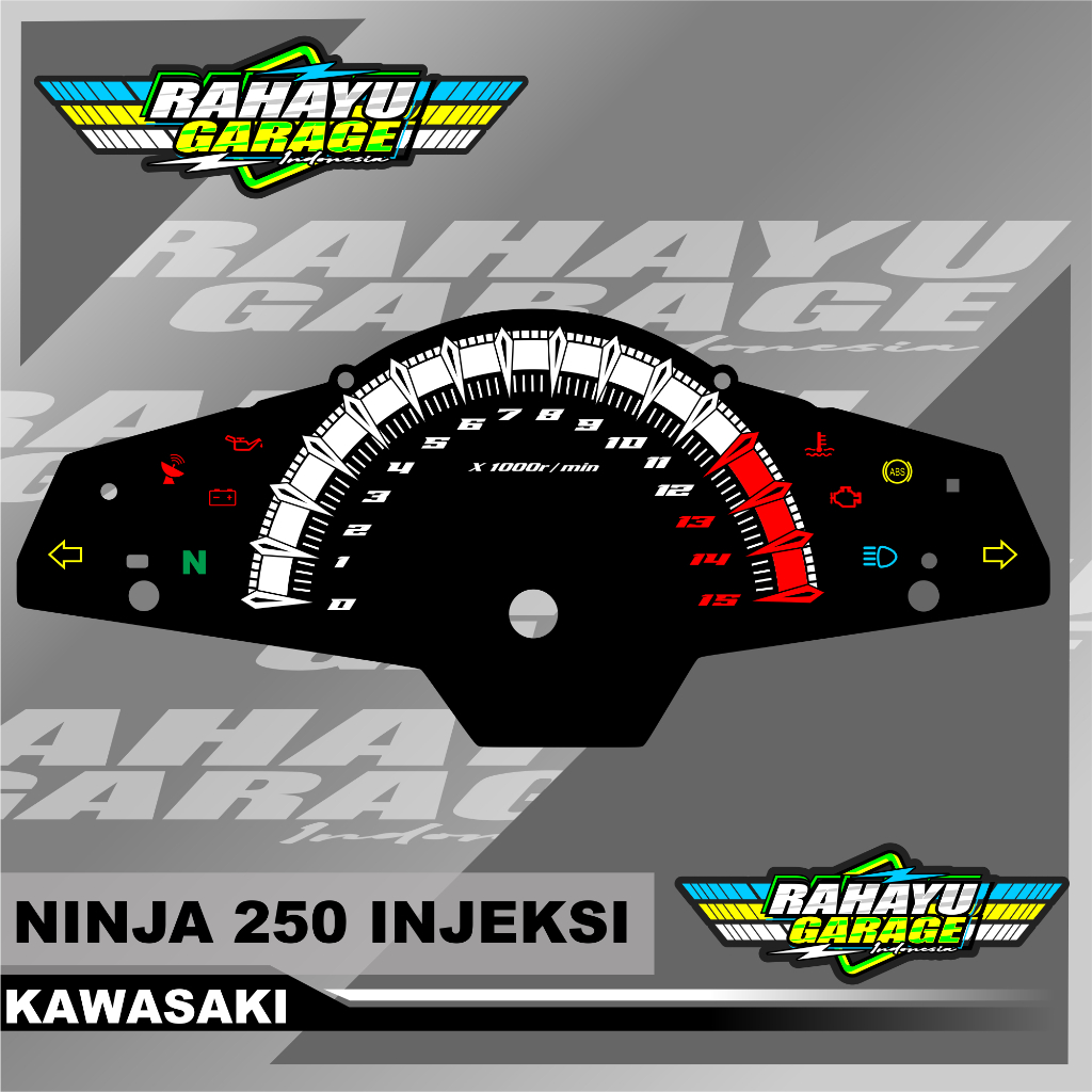 Jual papan speedometer custom ninja 250 injeksi panel spido meter ...