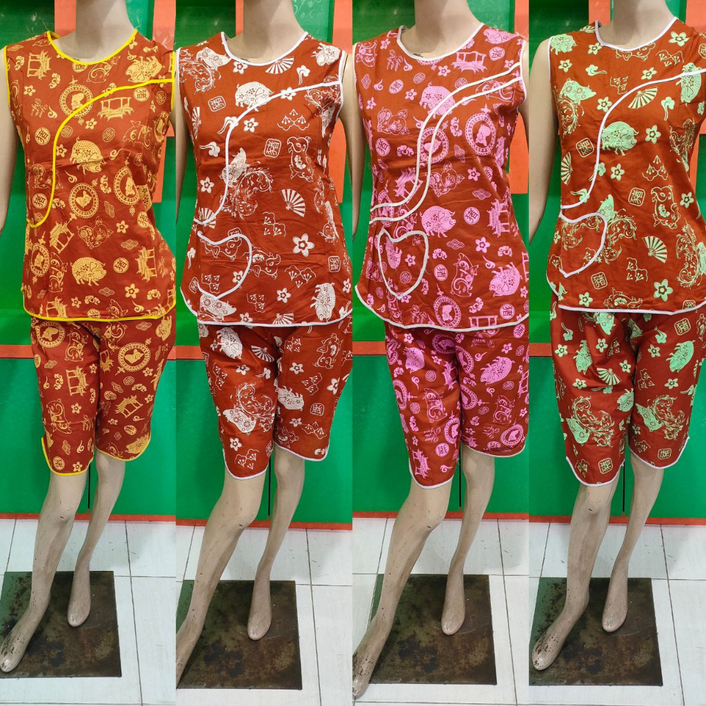 Jual BAJU TIDUR BATIK BAGAN SIAPI API MODEL SANGAHAI UKURAN L | Shopee ...