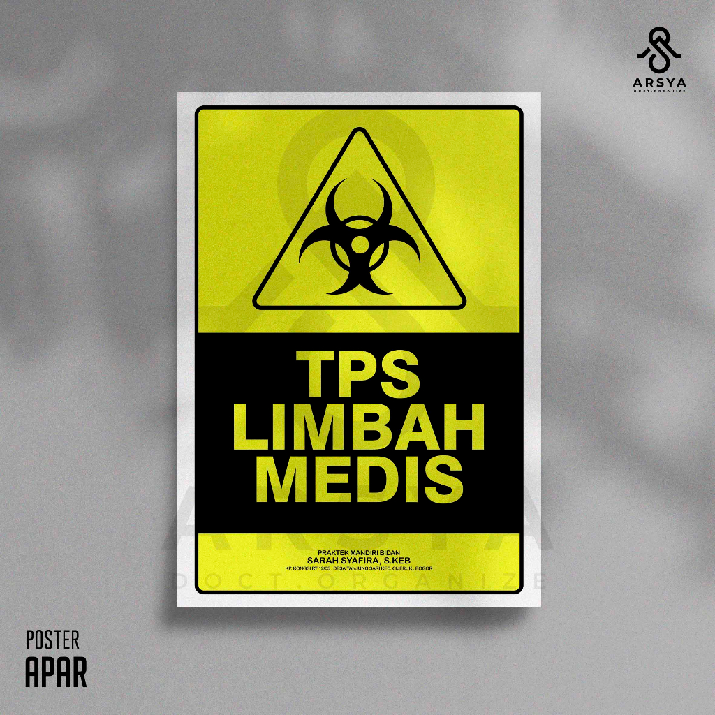 Jual Poster TPS Tempat Pembuangan Sampah Limbah Medis | TPS Limbah ...