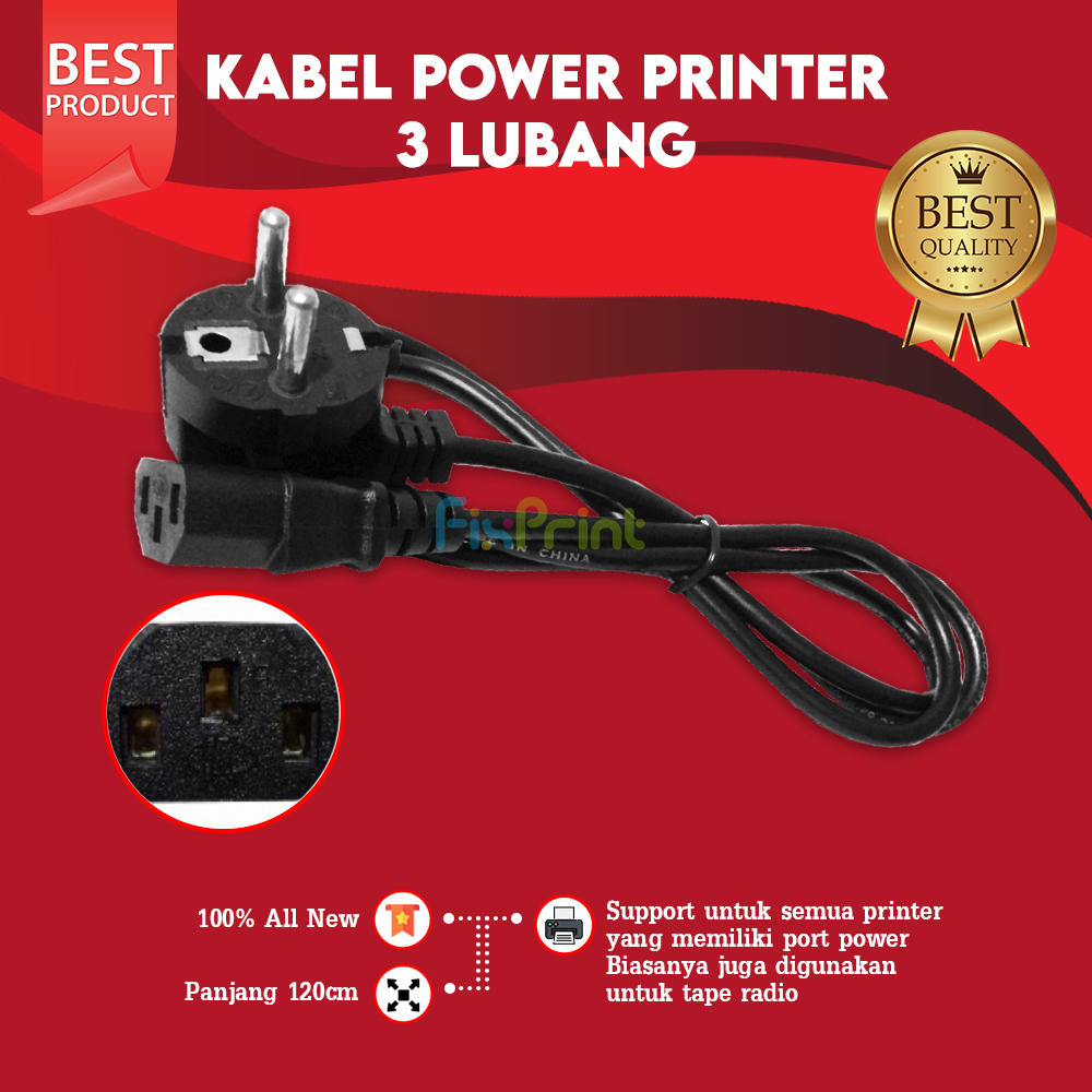 Jual Kabel Power Komputer Colokan Listrik 3 Lubang Adaptor Printer New ...