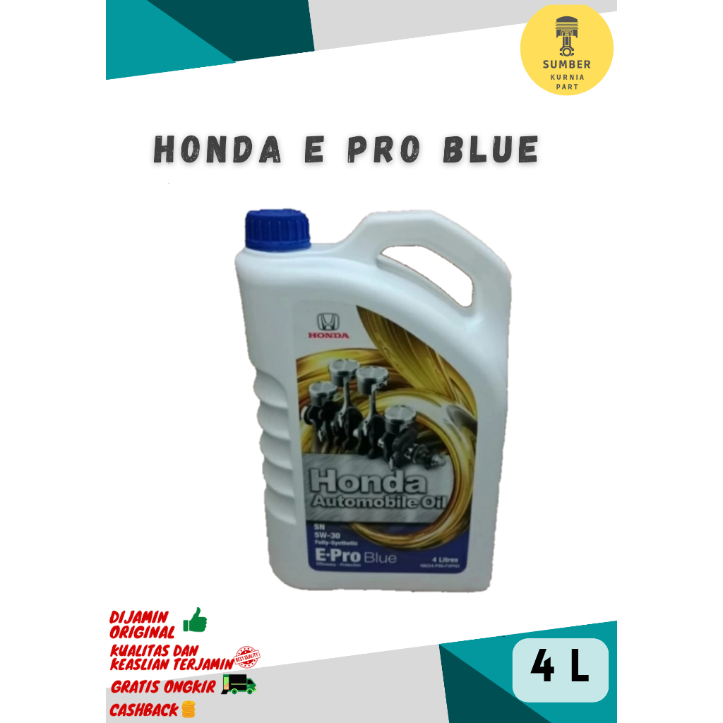 Jual Oli honda E Pro Blue SN GF5 5W-30 Original 4Liter Full synthetic | Shopee Indonesia