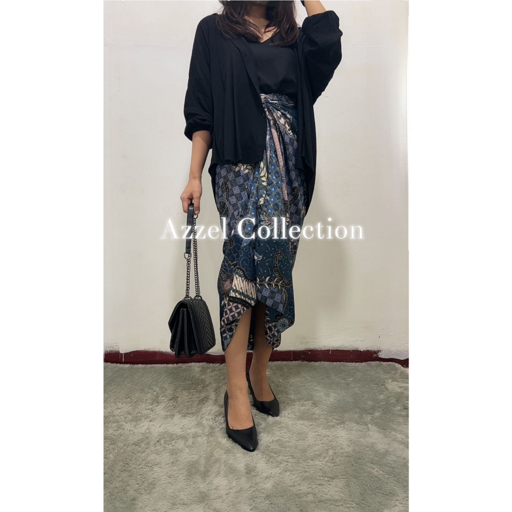 Jual ok lilit batik / rok lilit batik wanita modern / ounfit kondangan ...